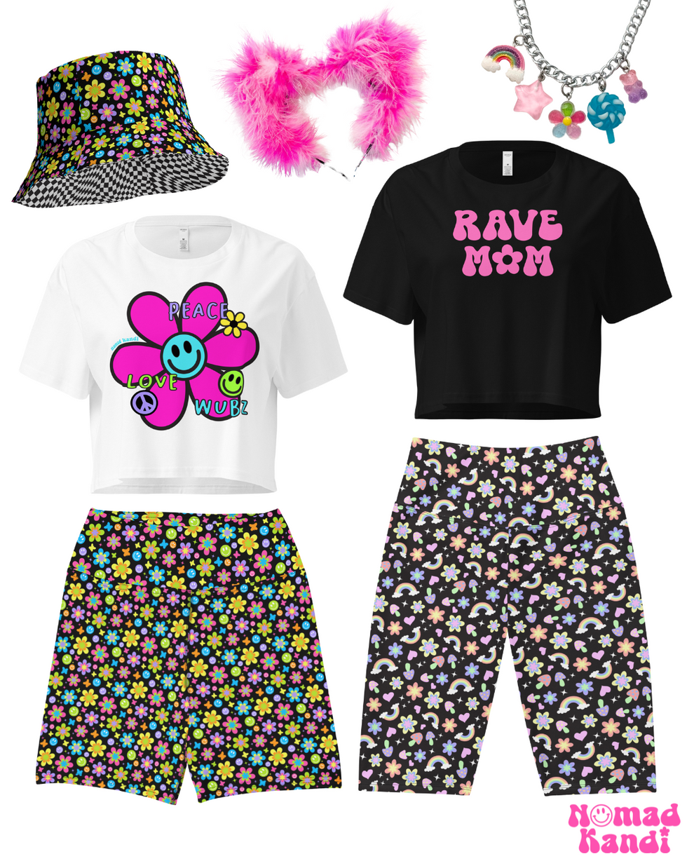 Rave Mom Pink Crop Top – nomadkandi