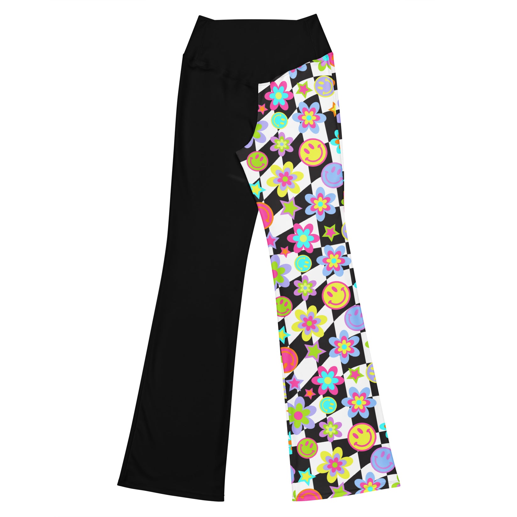 Groovy Checker Split Flare Pants – nomadkandi