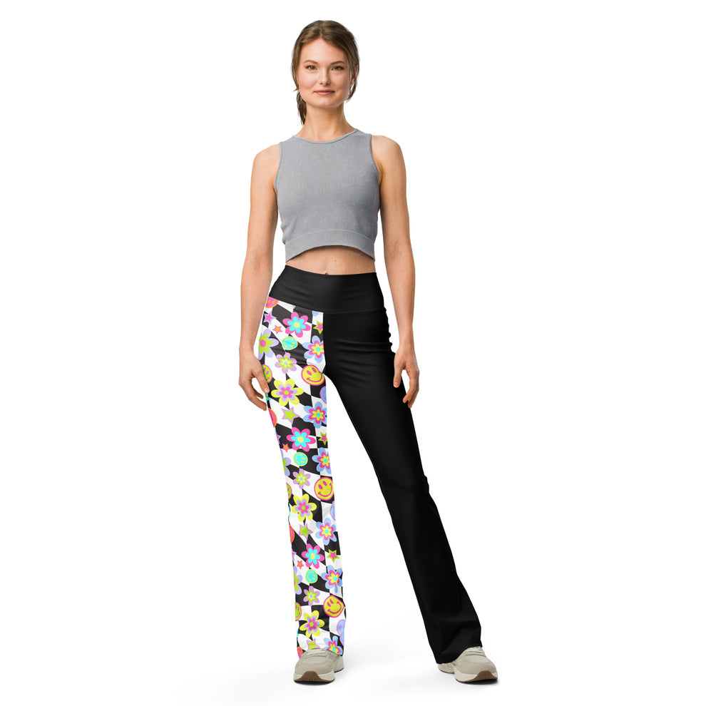 Groovy Checker Split Flare Pants – nomadkandi