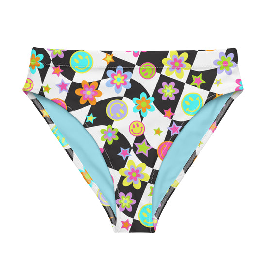 Groovy Checker High-Waisted Bikini Bottom – nomadkandi