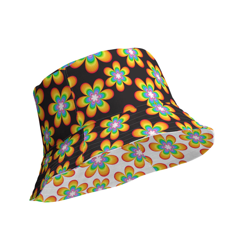 Rainbow Bloom V2 Reversible Bucket Hat – nomadkandi