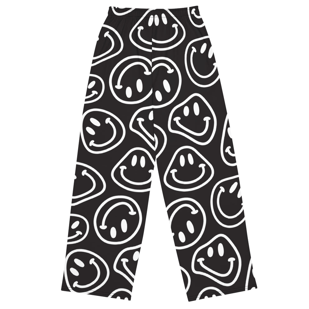 B&W Smiles Unisex Wide-Leg Pants – nomadkandi