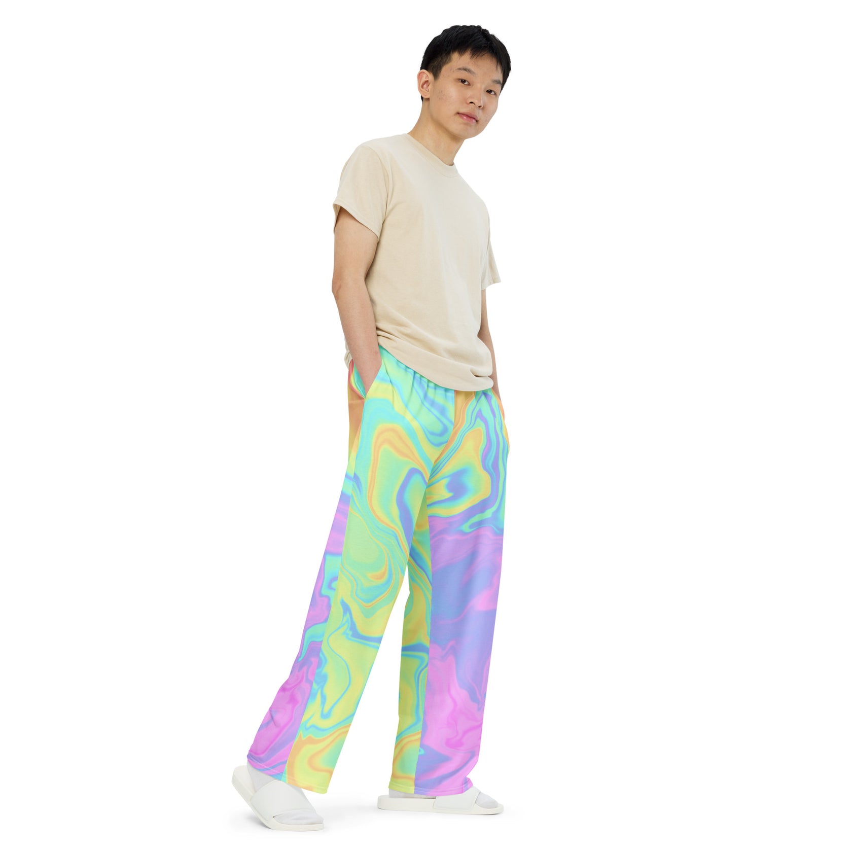 Rainbow Brain Unisex Wide-Leg Pants – nomadkandi
