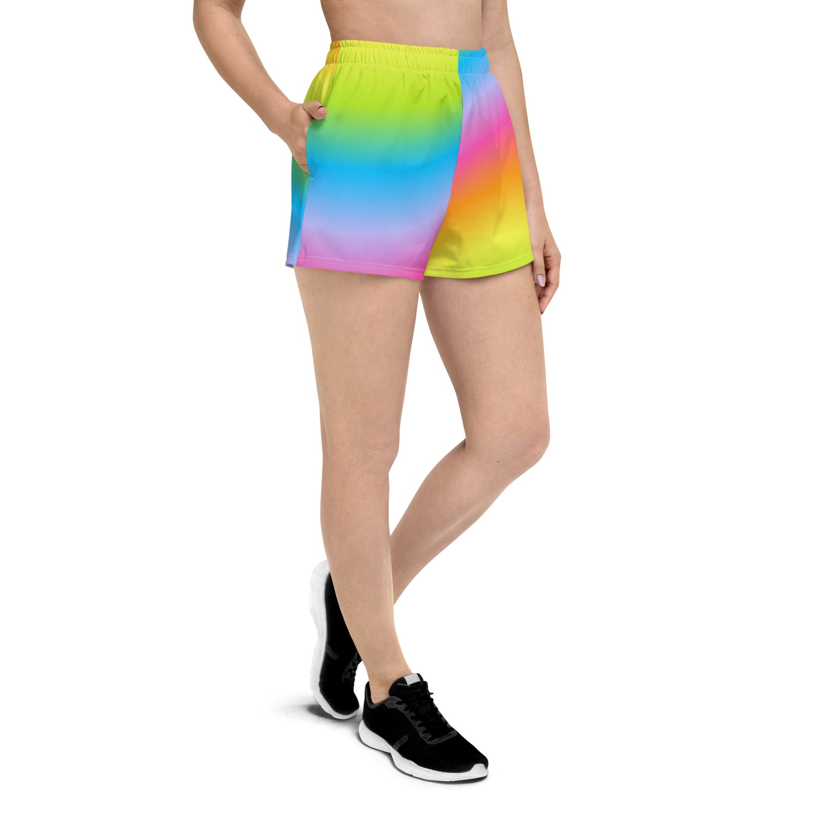 Rainbow Bright Women’s Athletic Shorts – nomadkandi