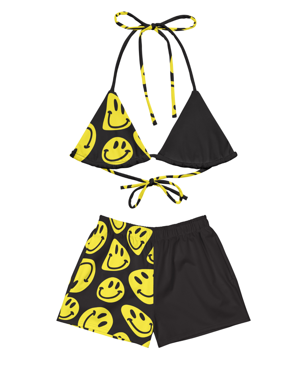 Trippy Smiles Split String Bikini Top – nomadkandi