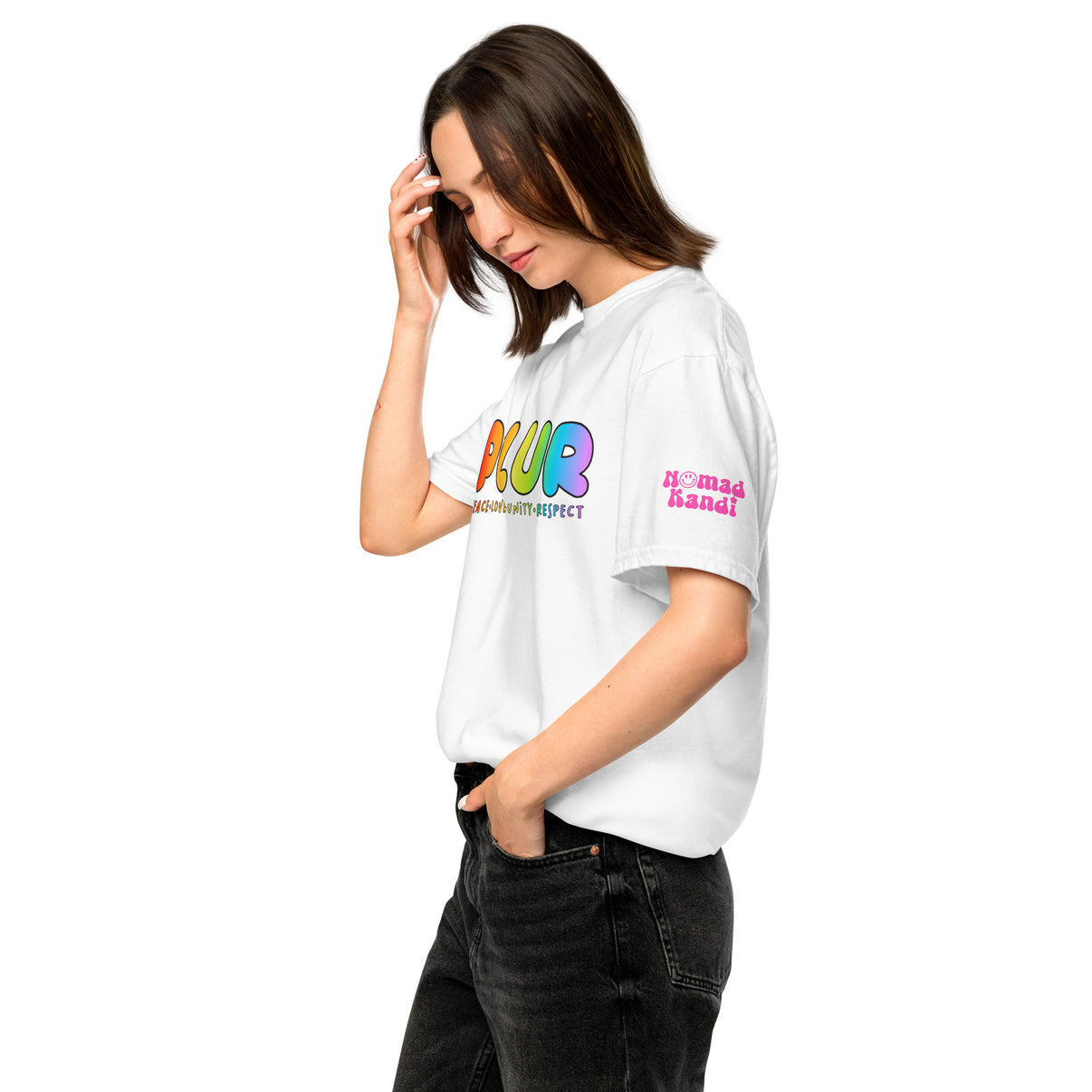 PLUR Rainbow Heavyweight T-shirt – nomadkandi